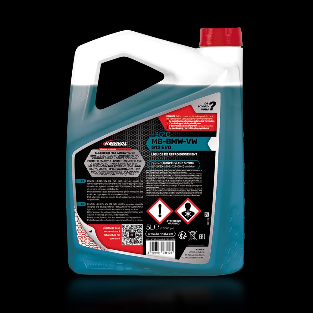 COOLANT MB-BMW-VW G12 EVO -35°C | KENNOL - Performance Fluid